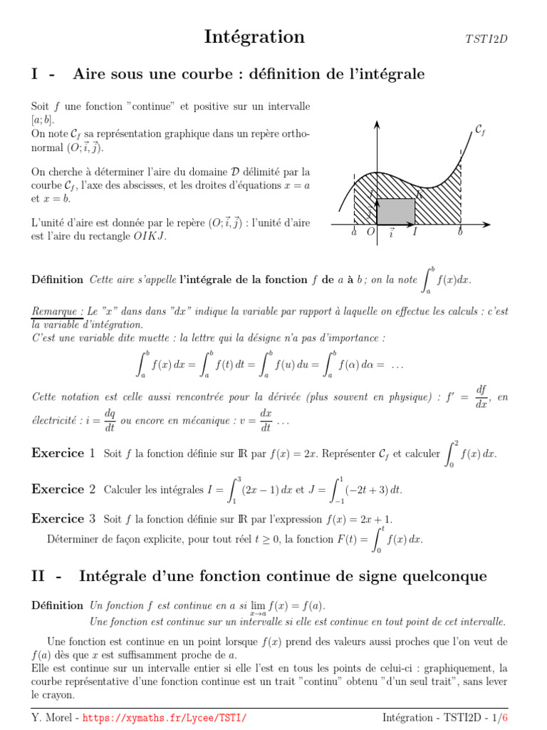 Intégration des fonctions continues | PDF | Intégral | Fonction ...