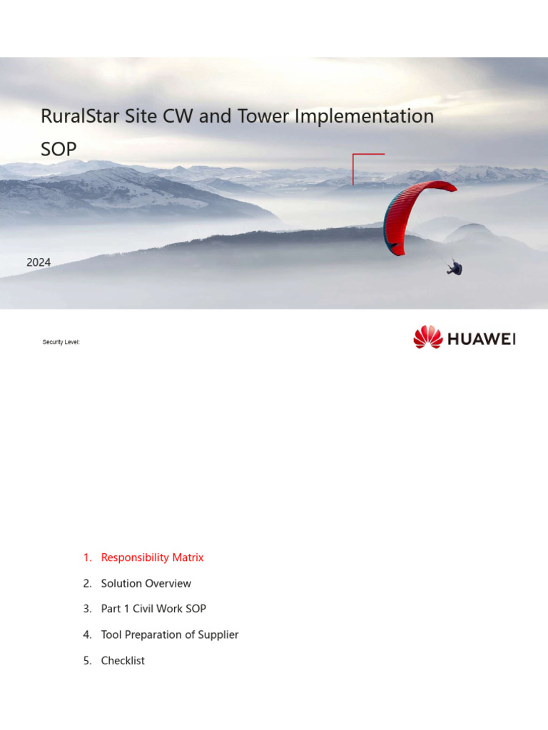 Ruralstar Site Tower Construction SOP V3.0 | PDF | Photovoltaics ...