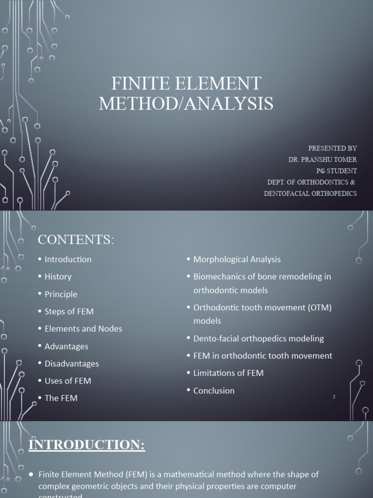 Finite Element Method | PDF | Finite Element Method | Dentin