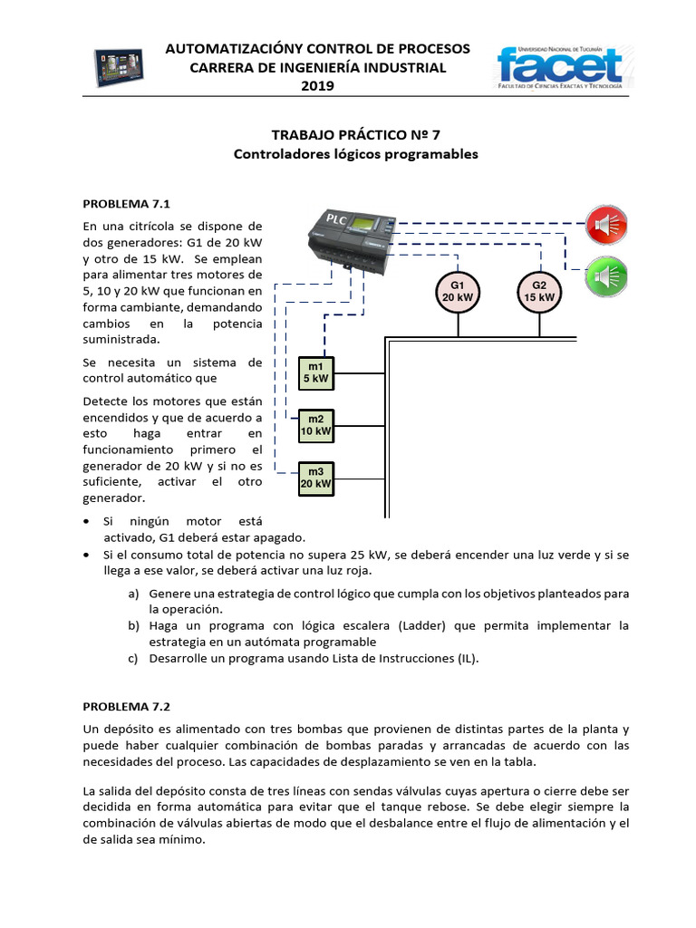 Trabajos Practicos - PLC 2 | PDF | Automatización | Controlador lógico programable