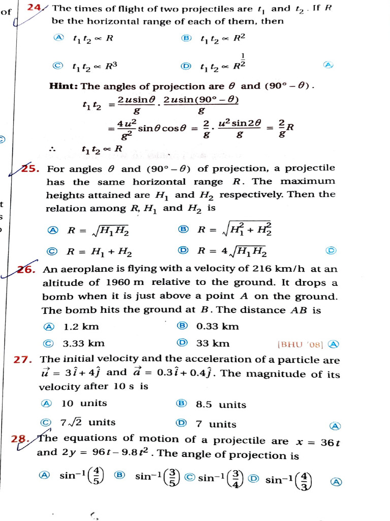Projectile Motion Chaya | PDF | Projectiles | Physics
