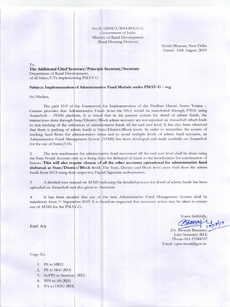Admin Module All States Letter | PDF