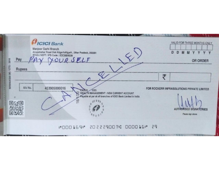Icici Cancel Cheque | PDF