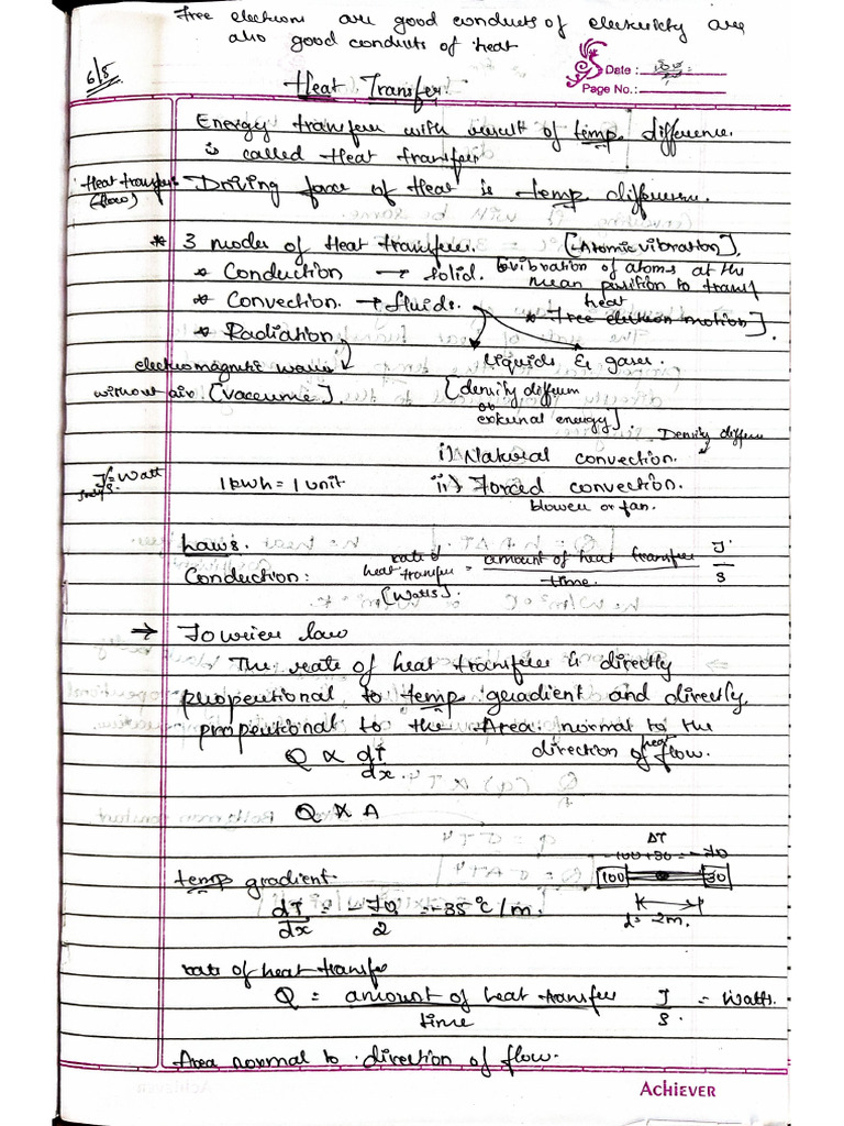 HEAT TRANSFER Notes | PDF
