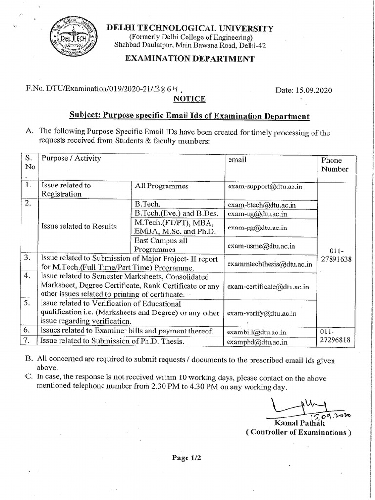Purpose Specific Mail Ids | PDF
