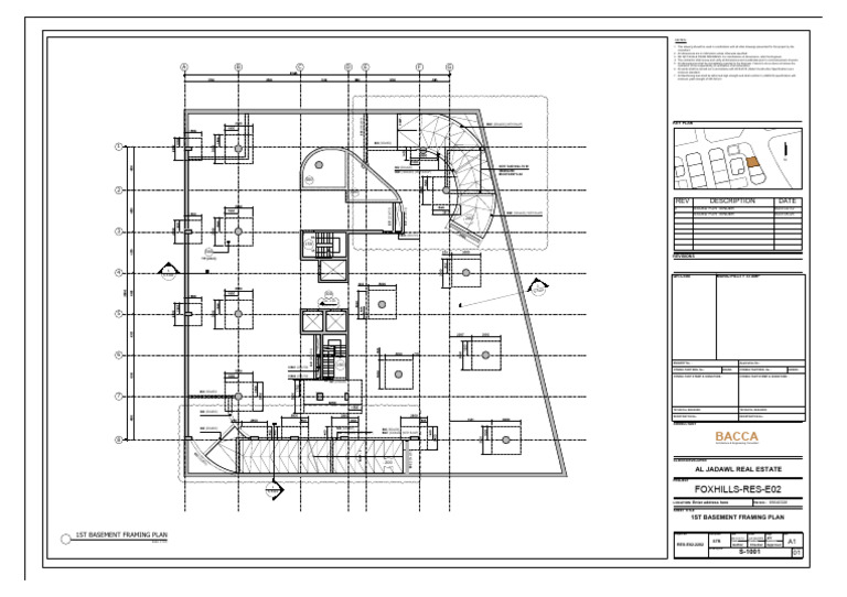 Res-E02-2202-S-1001 1ST Basement Framing Plan | PDF