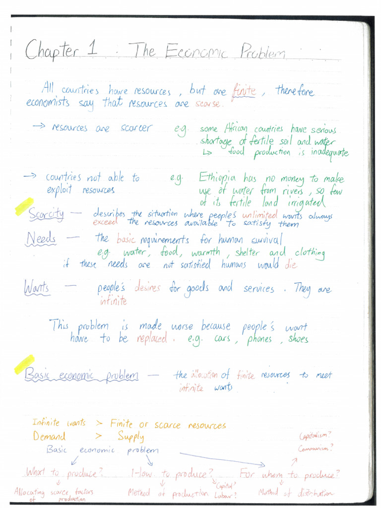 Brian Wong IGCSE Economics Notes Year 10 and Year 11 | PDF