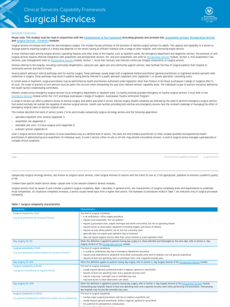 3-28 Surgical Services-WebSec | PDF | Surgery | Medicine