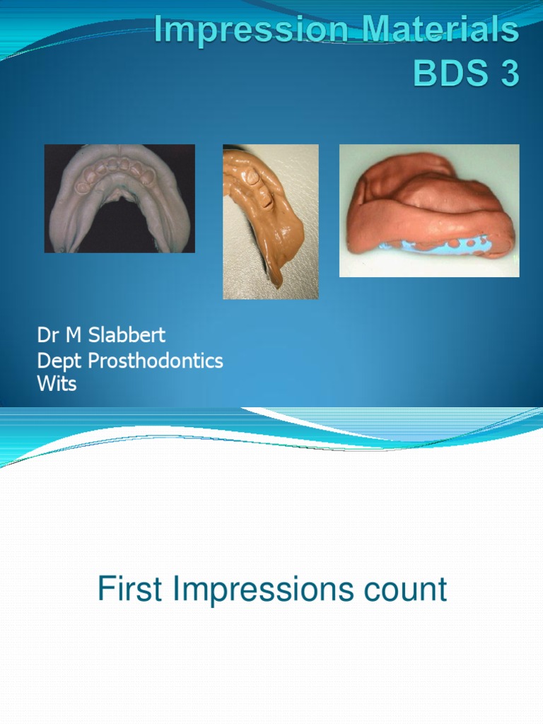 Impression Materials | PDF | Plaster | Dentures