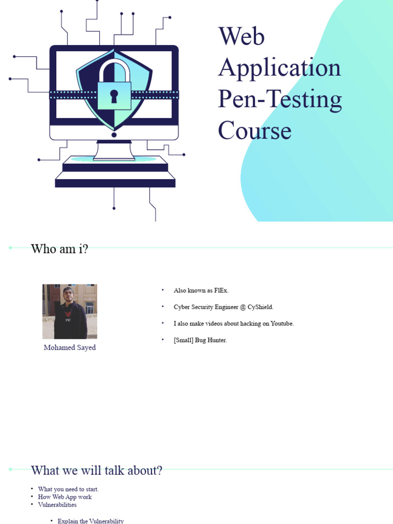 Web Pentesting Course Slides | PDF | World Wide Web | Internet & Web