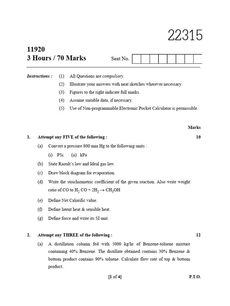22315-2019-Winter-Question-Paper (Msbte Study Resources) | PDF | Nitric ...