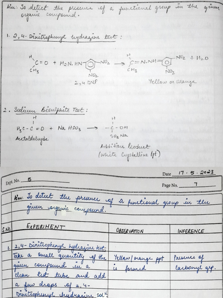Practical 5 (Ketone) | PDF