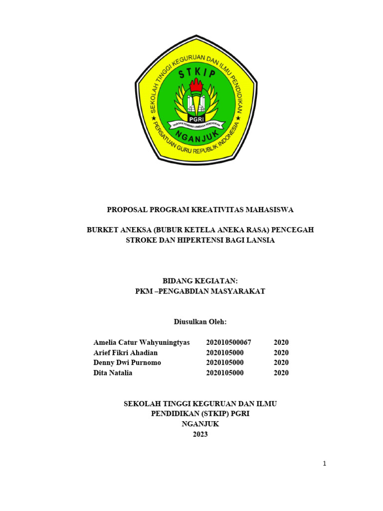 Proposal PKM-PM 2023 | PDF