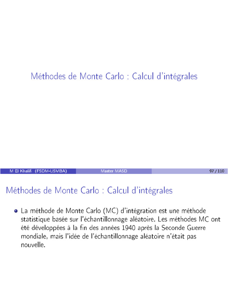 Chap2 Suite Integration MonteCarl | PDF