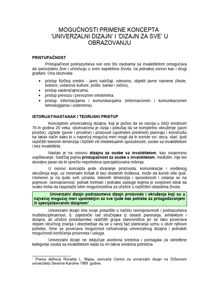 Univerzalni Dizajn | PDF