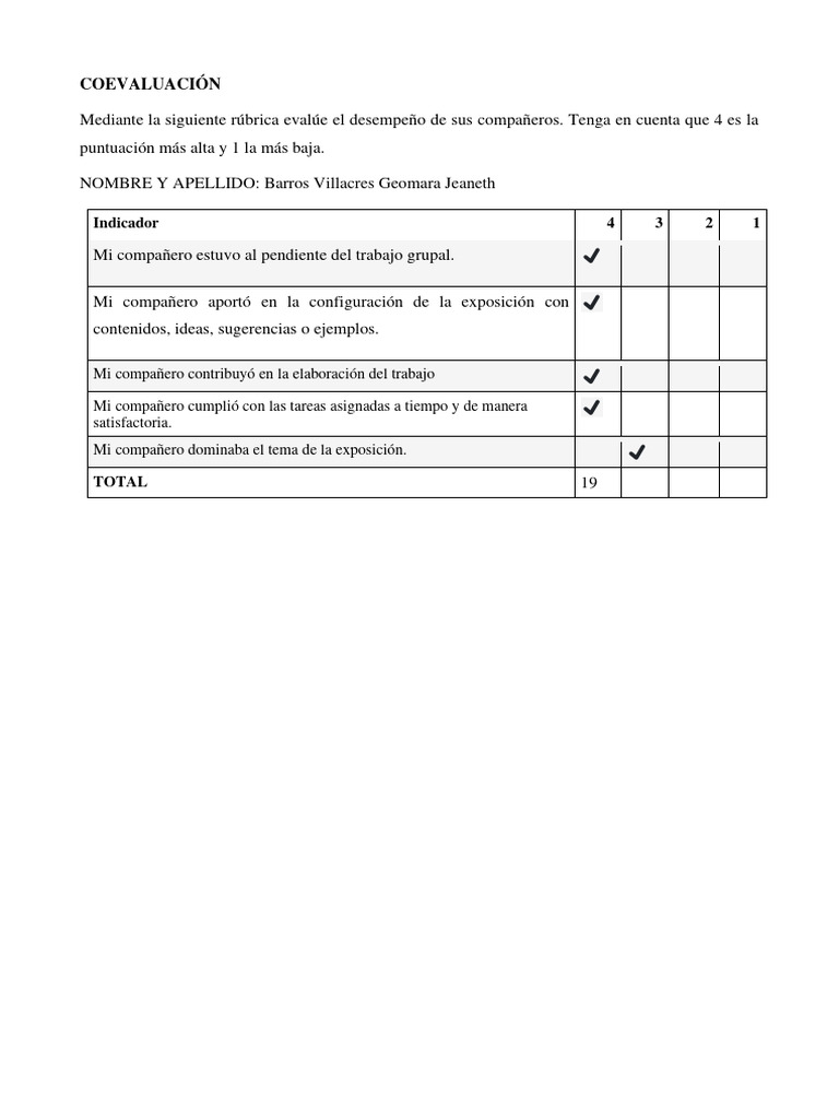 RÃ BRICA_DE_COEVALUACIÃ N[DidÃ¡ctica[1] | PDF