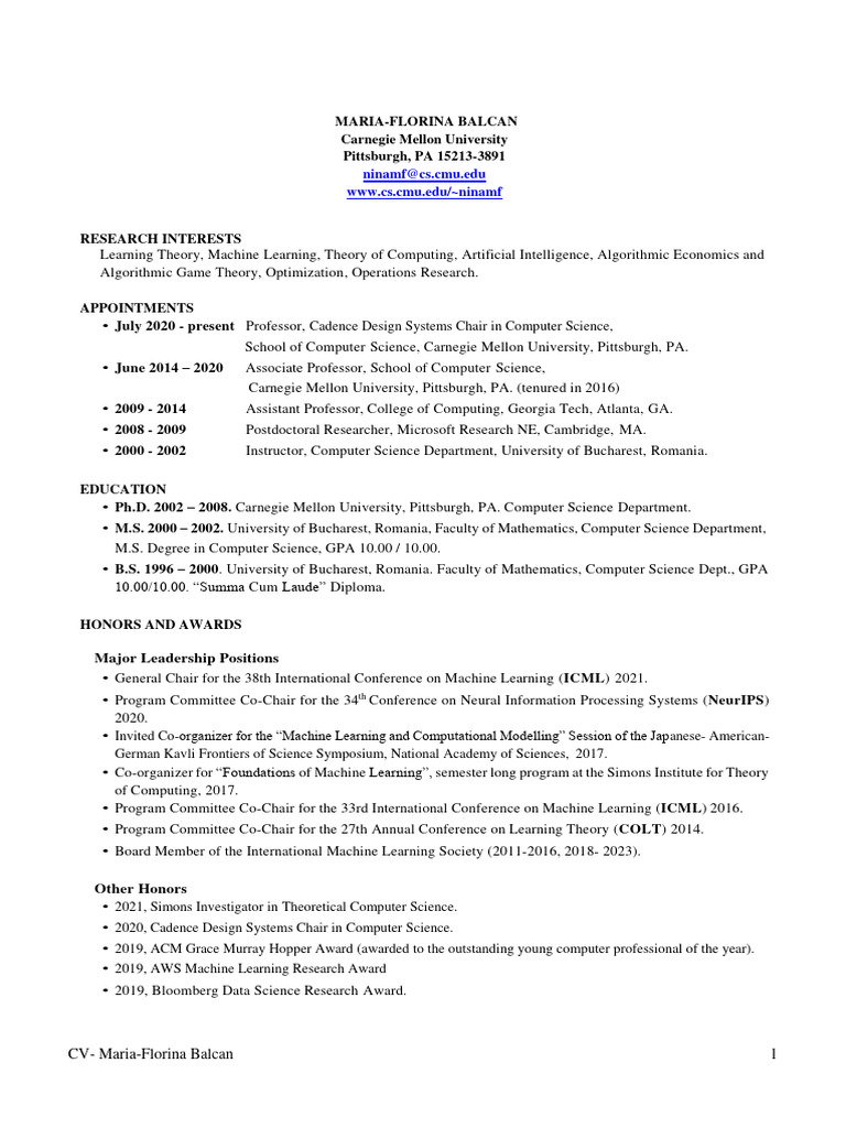 CV Nina | PDF | Machine Learning | Artificial Intelligence