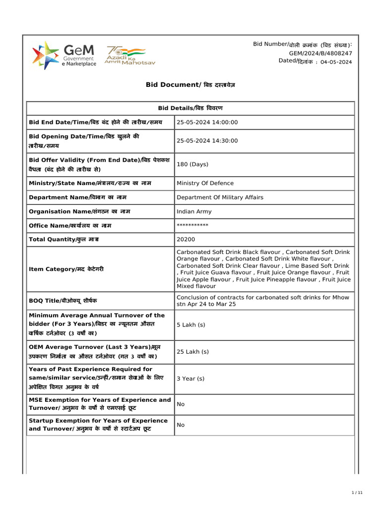 Bid for Carbonated Drinks Supply | PDF | Accountant | Drink