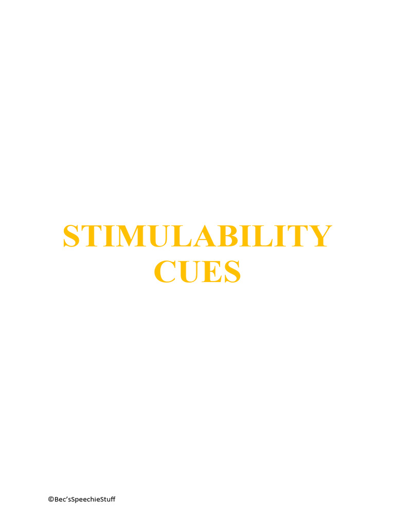 Stimulability Cues: ©Bec'Sspeechiestuff | PDF | Mouth