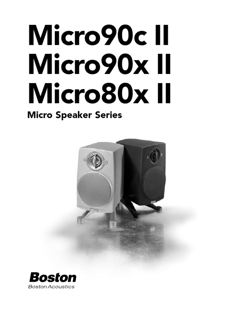 Boston Acoustics Micro 80x II - MR8090xcIIMan | PDF | Loudspeaker | Wire