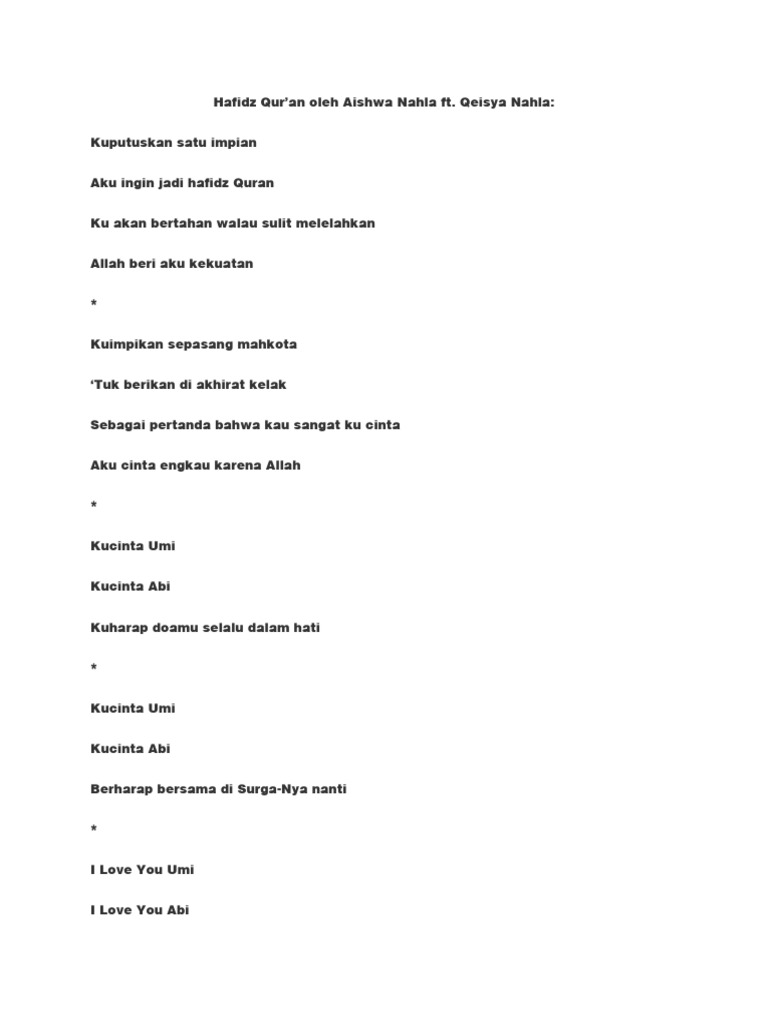 Hafidz Quran Terima Kasih Guru Pdf