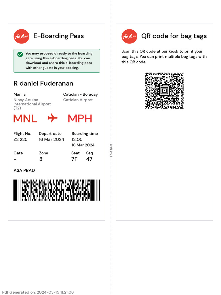 Boarding Pass | PDF
