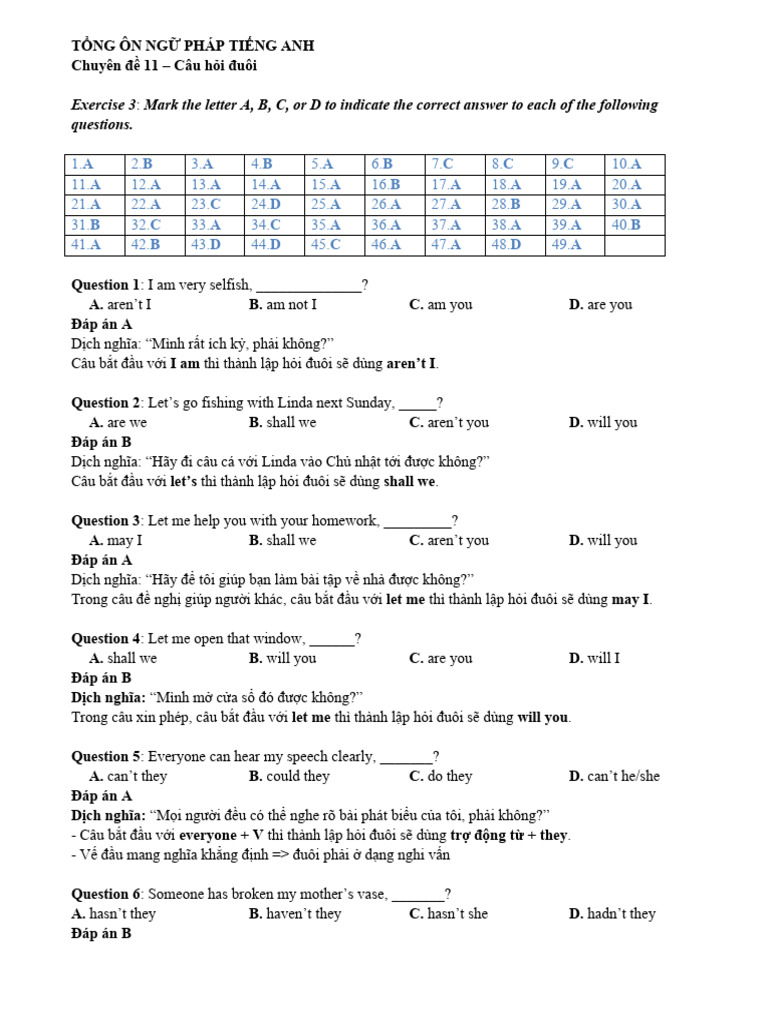 CD11 Exercise 3 KEY | PDF