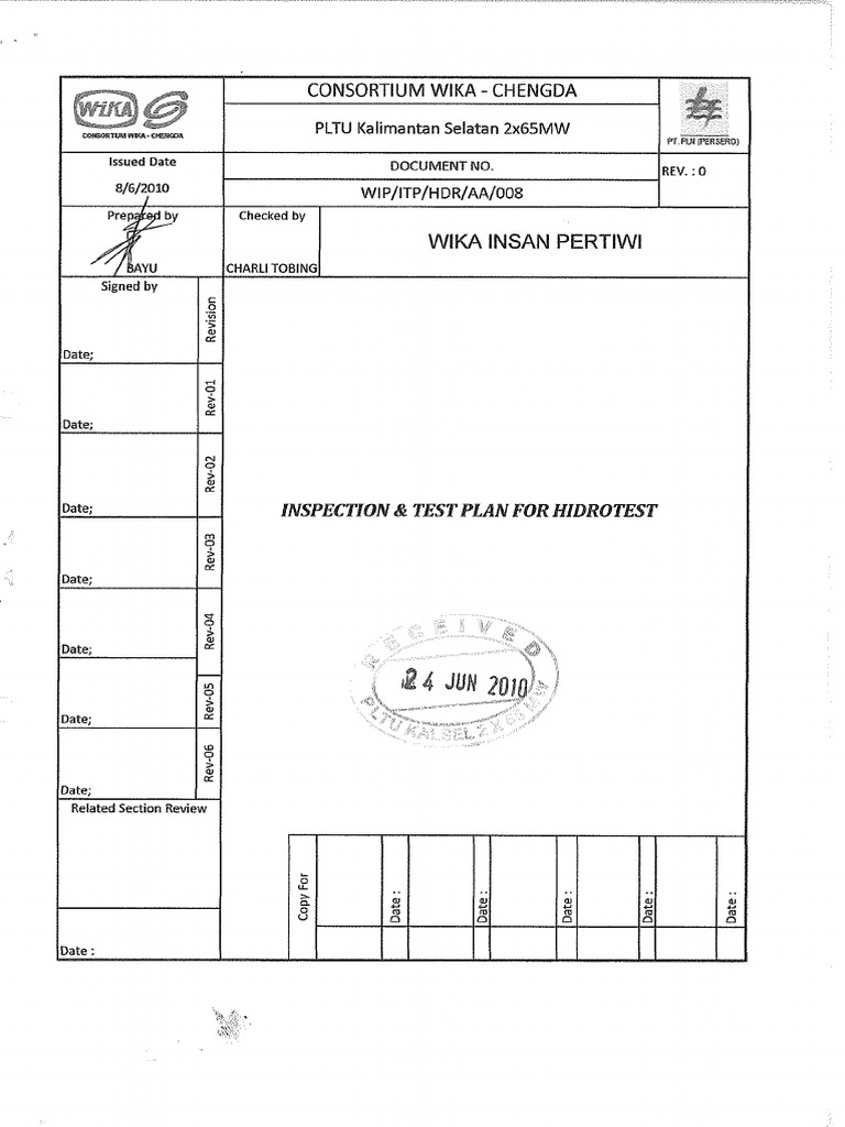 hydrostatic procedure _ ITP | PDF