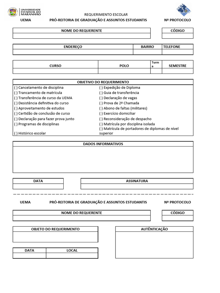 Requerimento Escolar | PDF