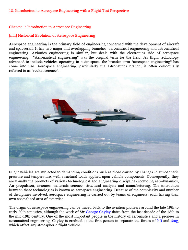 Introduction To Aerospace Engineering With A Flight Test Perspective ...