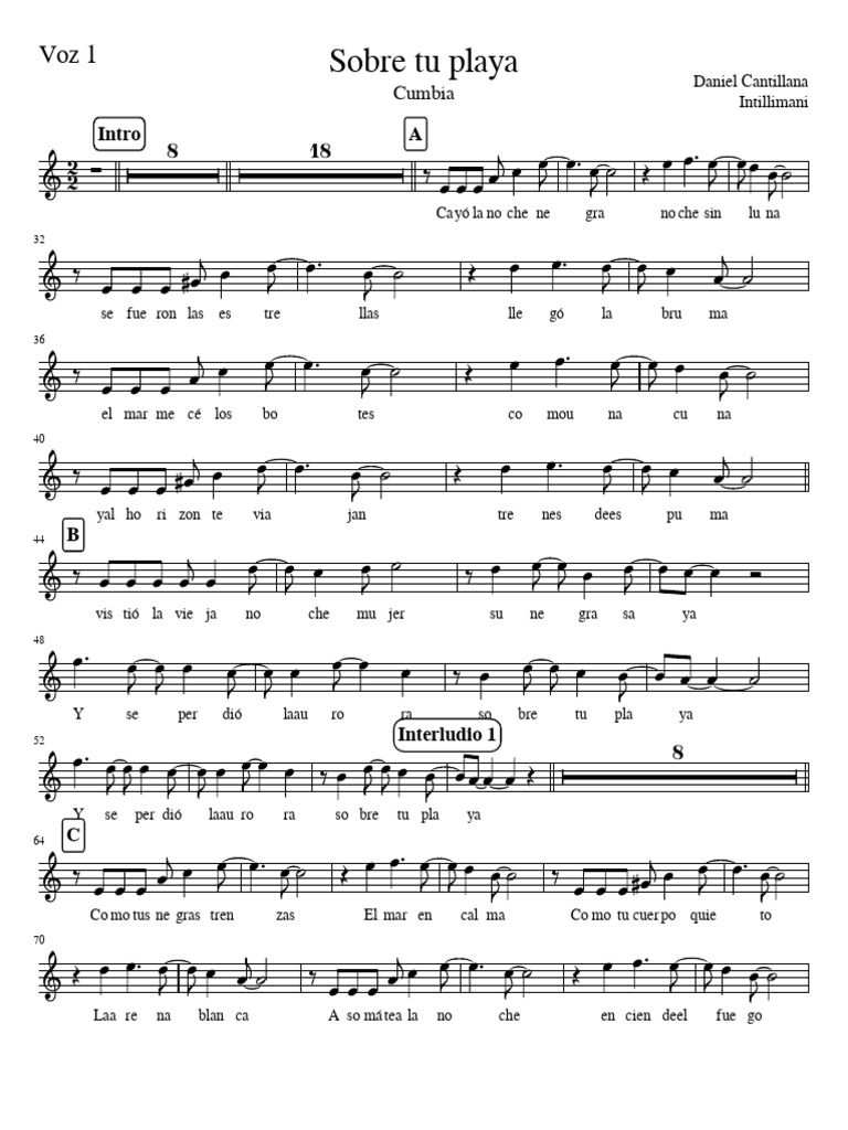 Voz Sobre Tu Playa | PDF