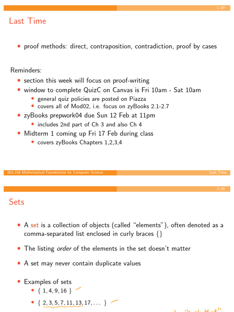 MFCS Slides Mod03 Wed Ann Topost | PDF | Set (Mathematics) | Mathematical Notation