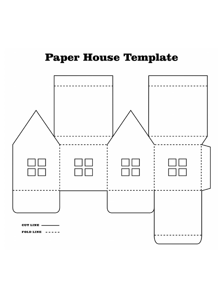 Paper House Printable Craft Templates - 164398 | PDF