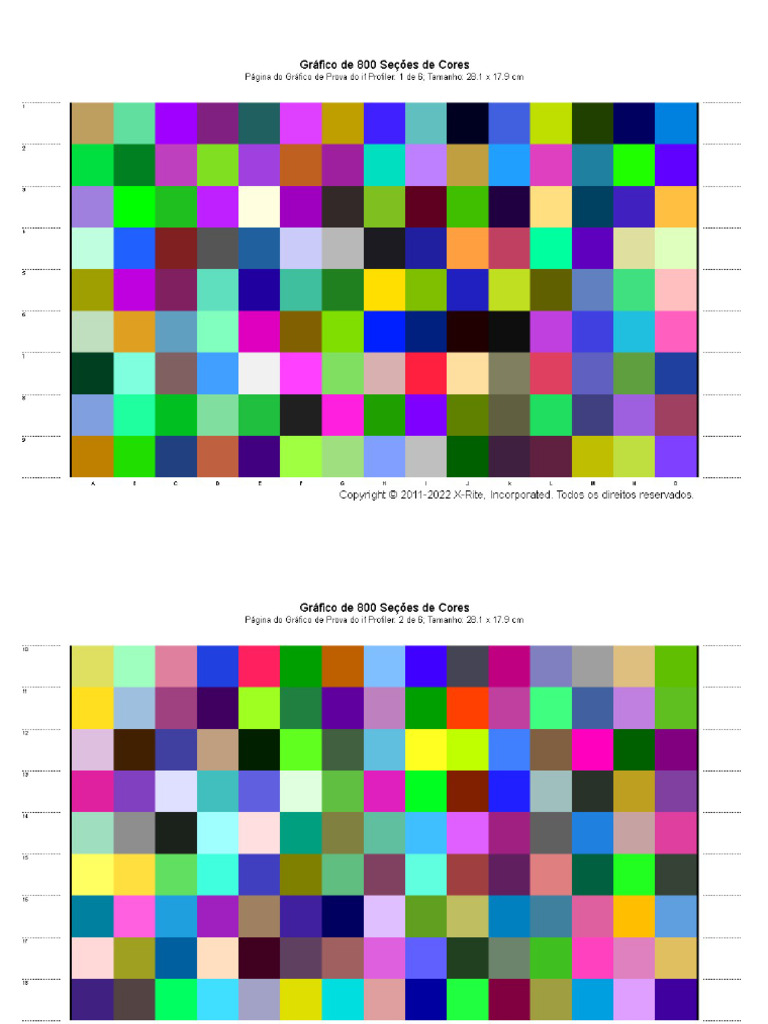 Gráfico de 800 Seções para Perfil de Cores - Espectrofotômetro i1 PRO ... Gráfico de 800 Seções para Perfil de Cores - Espectrofotômetro i1 PRO ...