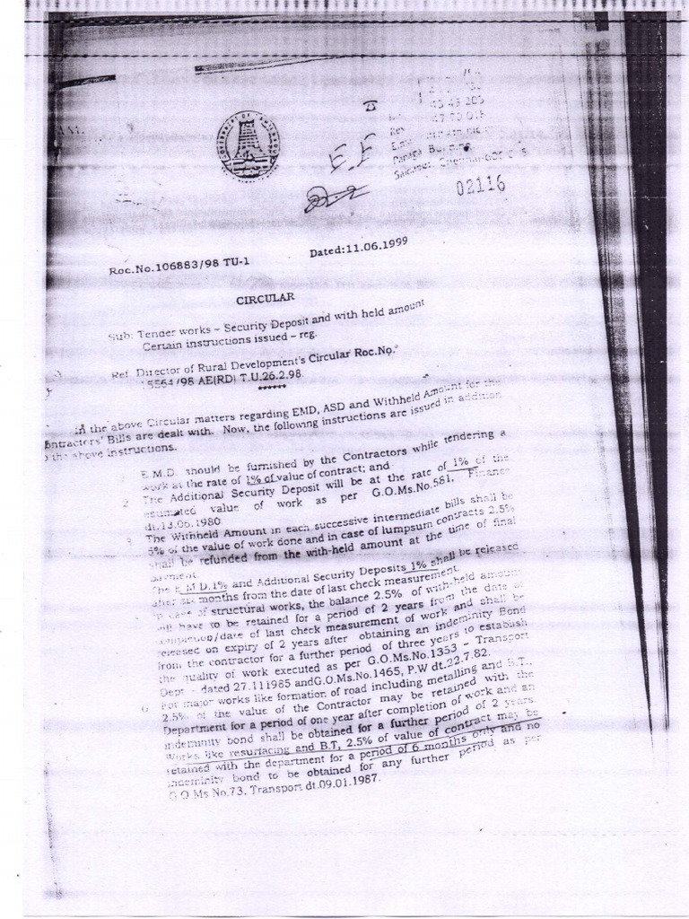 EMD - FSD - Circular Nagapattanam | PDF