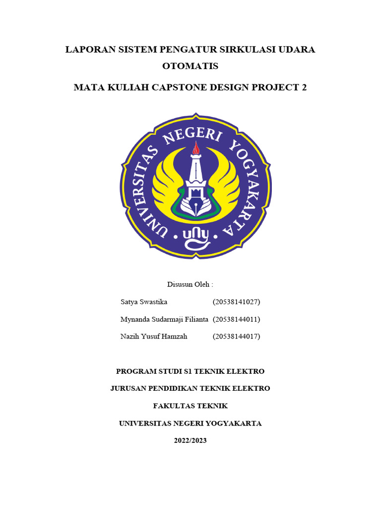 Laporan Akhir Capstone Design Project 2 | PDF | Teknologi & Rekayasa