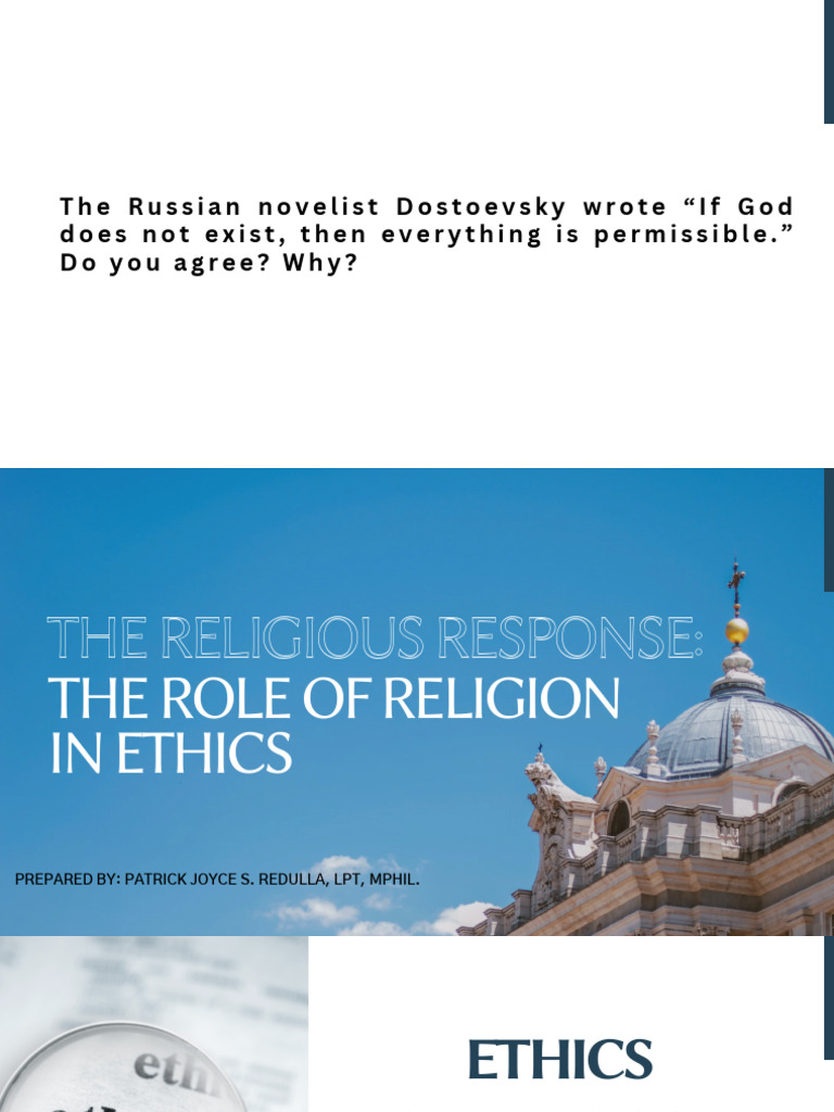 The Religious Response The Role of Religion in Ethics - 024333 | PDF ...