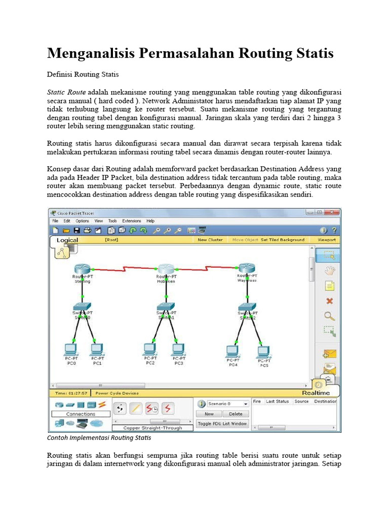 Menganalisis Permasalahan Routing Statis | PDF