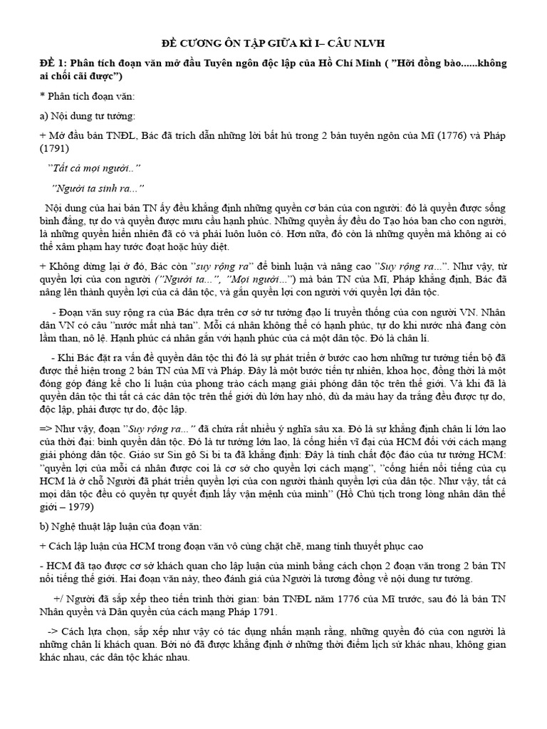 ĐỀ-CƯƠNG-ÔN-TẬP-GIỮA-KÌ-I (2) | PDF