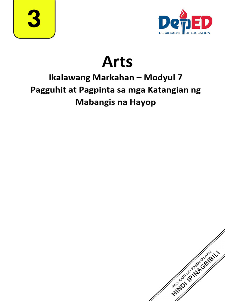 Arts3 q2 Mod7 Pagguhitatpagpinta v3 | PDF