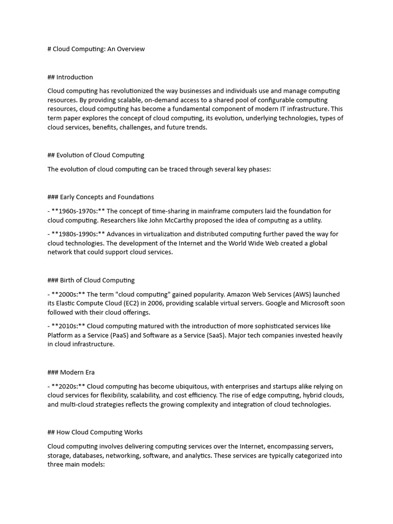 Cloud Computing Pdf Cloud Computing Software As A Service 8013