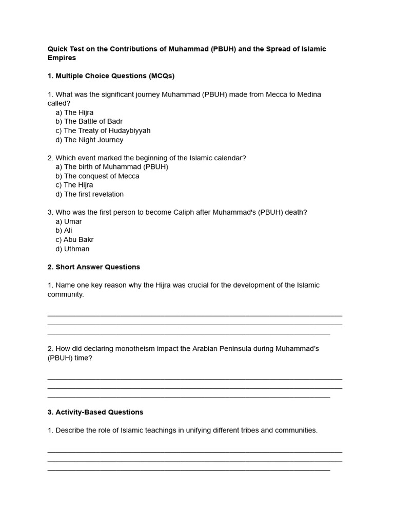 Islamic Empire 3 | PDF | Muhammad | Caliphate