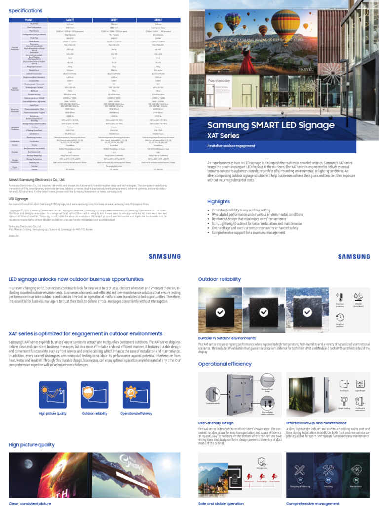 Samsung-XAT-Series Brochure Web | PDF | Samsung Electronics | Display ...