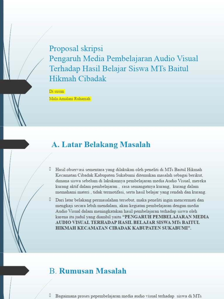 Ppt Proposal Skripsi | PDF
