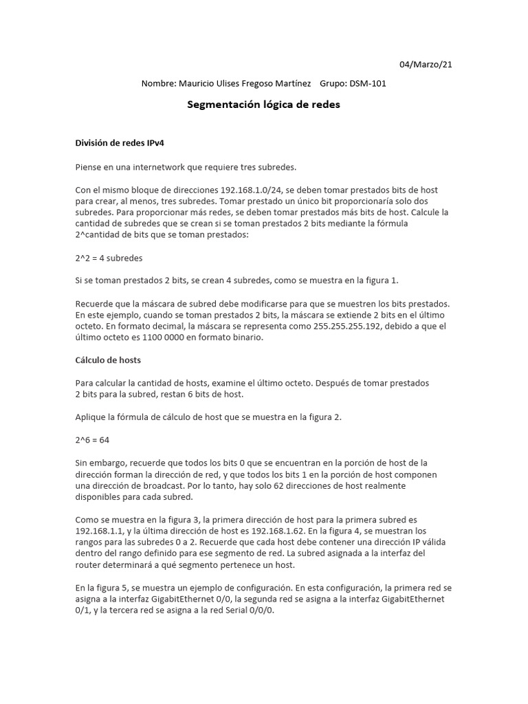 Segmentación Lógica | PDF | Yo Pv6 | Dirección IP