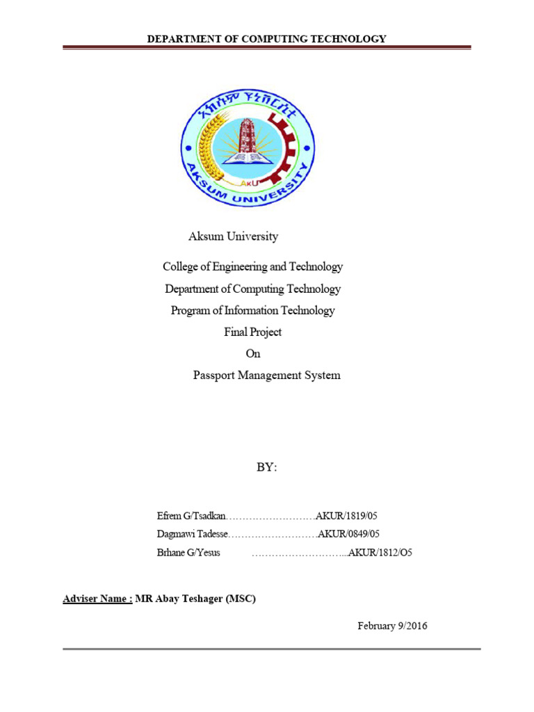 Passport Managment System Final | PDF | Use Case | Passport