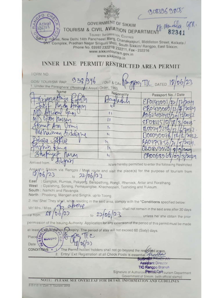 Inner Line Permit | PDF