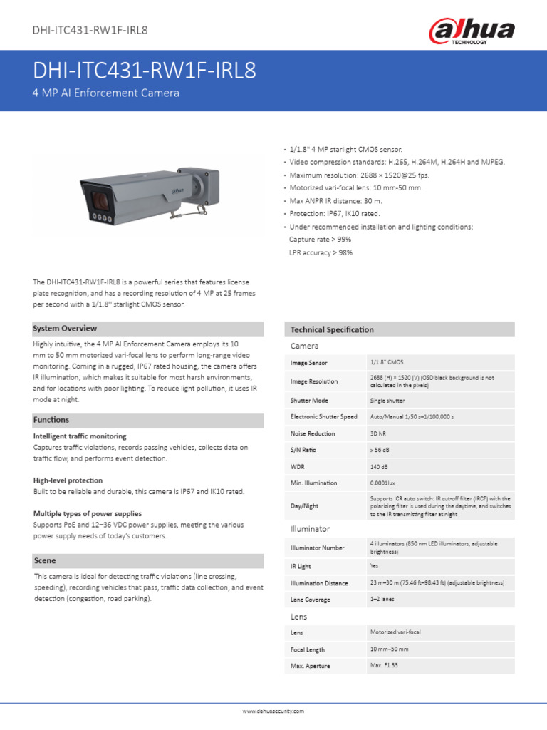 ITC431-RW1F-IRL8_datasheet_20230614 | PDF | Shutter (Photography) | Camera