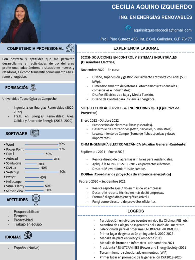 Curriculum Vitae - Cecilia Aquino (Actualizado Español) | Descargar gratis PDF | Uso eficiente ...