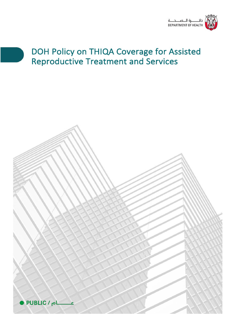 THIQA ART Coverage Policy 2023 | PDF | Infertility | In Vitro Fertilisation